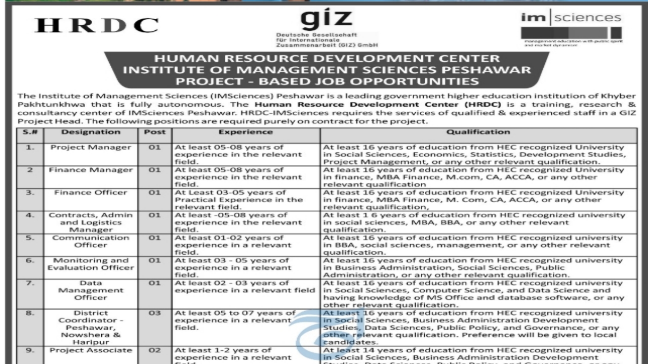 Human Resources Development Center HRDC Jobs 2022 Online Apply Https ...