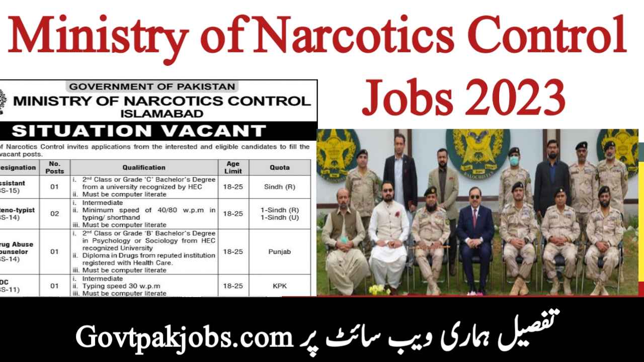Ministry Of Narcotics Islamabad Jobs 2023 Online Apply Www.njp.gov.pk